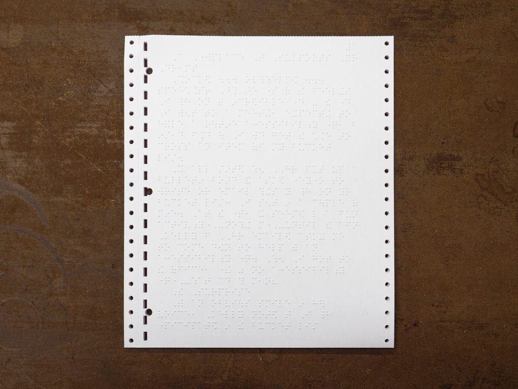 White Fanfold Tractor-Feed Braille Transcribing Paper: 8.5 x 11 Inches ...