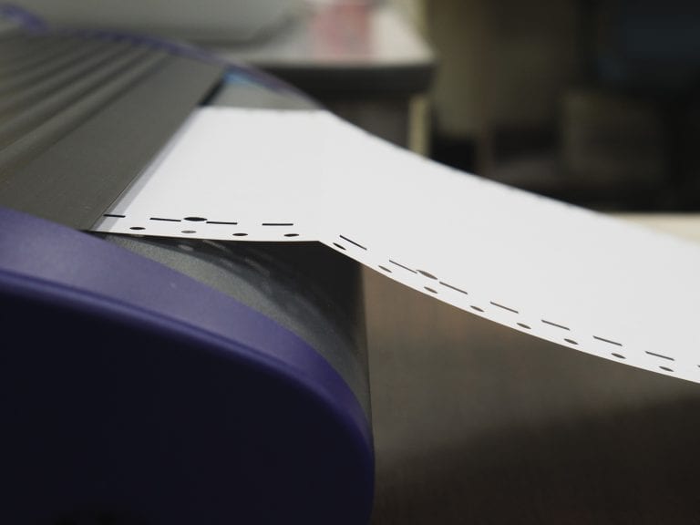 White Fanfold Tractor-Feed Braille Transcribing Paper: 8.5 x 11 Inches ...