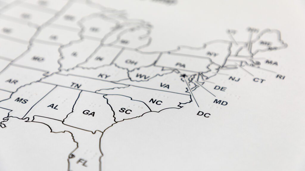 U.S. Tactile Map Classroom Pack | American Printing House