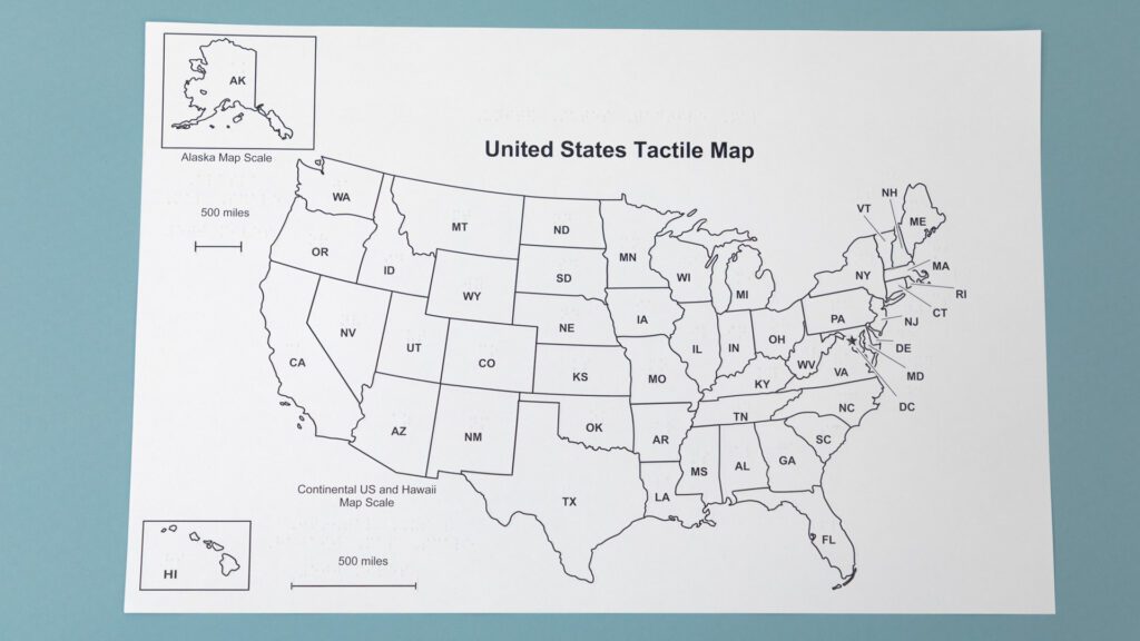 U.S. Tactile Map Classroom Pack | American Printing House